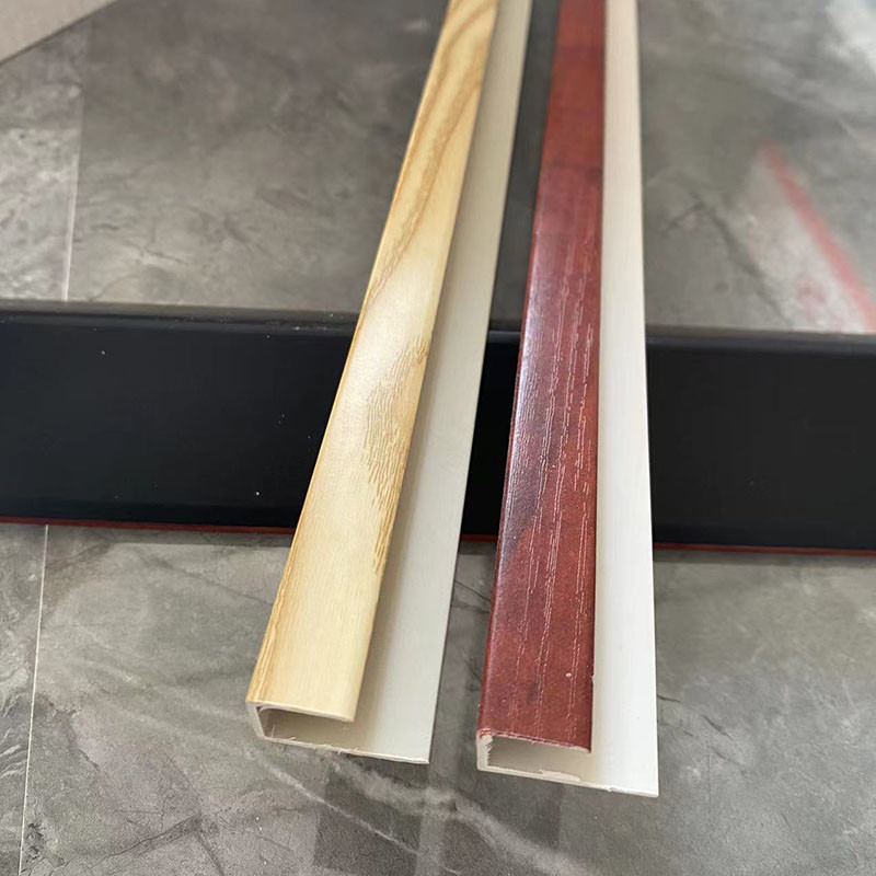 Customized Moistureproof Square Edge Skirting Board SPC 2400mm/Pc