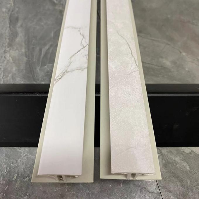 Moisture Resistant White Solid PVC Skirting Board 60*12*2400mm